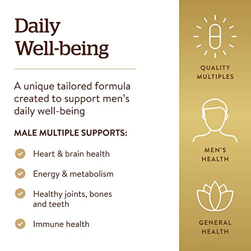 Solgar Male Multiple, 120 Tablets - Multivitamin, Mineral & Herbal Formula for Men - Advanced Phytonutrient - Vegan, Gluten Free, Dairy Free - 40 Servings