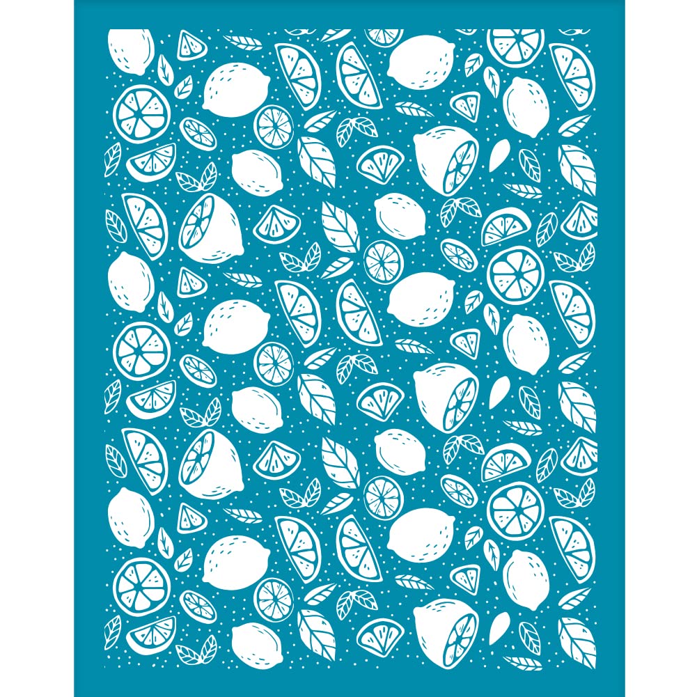 OLYCRAFT 4x5 Inch Silk Screen for Polymer Clay Lemon Pattern Silk Screen Printing Stencil Reusable Washable Clay Stencil Non-Adhesive Transfer Stencil for Polymer Clay Earring Jewelry Making
