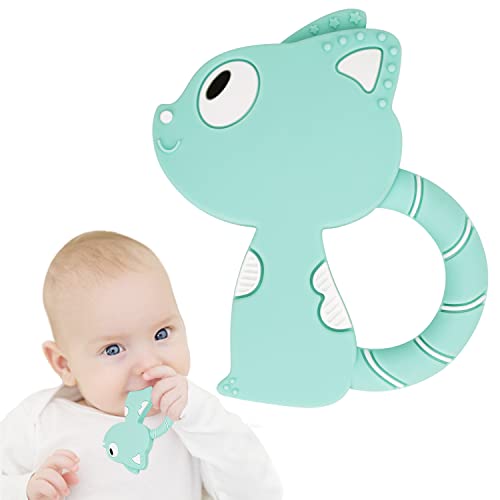 AEOLZ Teething Toys for Baby 0-6 Months, Food-Grade Silicone Baby Teethers, Infant to Toddler Soft Baby Sensory Toys,Teething Relief Baby Girl Gifts, BPA Free