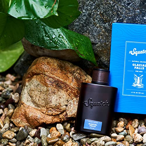 Dr. Squatch Men's Cologne and Natural Bar Soap - Glacial Falls Natural Cologne and Fresh Falls and Coconut Castaway Men's Bar Soap - Smell like a crisp forest waterfall - Natural Cologne for men