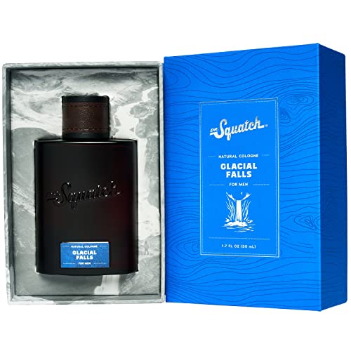 Dr. Squatch Men's Cologne and Natural Bar Soap - Glacial Falls Natural Cologne and Fresh Falls and Coconut Castaway Men's Bar Soap - Smell like a crisp forest waterfall - Natural Cologne for men