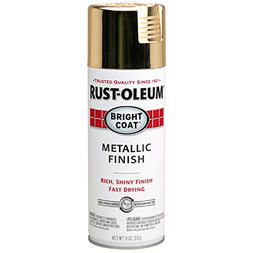 11 oz Rust-Oleum Brands 7710830 Gold Stops Rust Bright Coat Spray, Metallic Finish Pack of 6