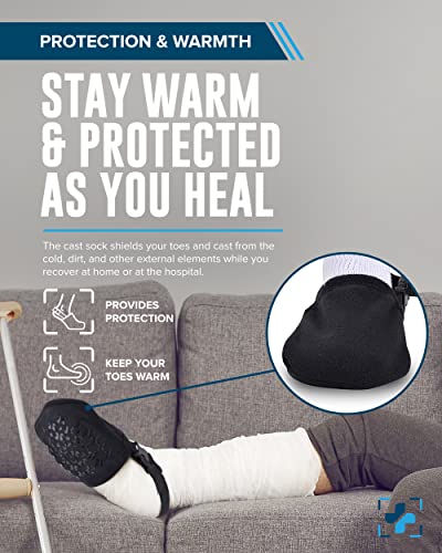 Doctor's Select Leg Cast Sock Cover - Non Slip Adjustable Cast Socks over Cast for Women and Men | Foot Cast Toe Cover Socks