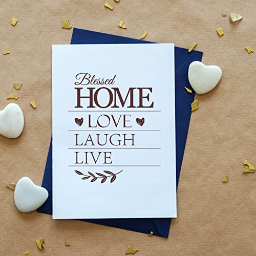 BOOLOOEN Silk Screen Stencils,Reusable Self-Adhesive Chalk Stencils, Family Sentiments,for Home Decor/Printing on Wood/Fabric/Wall/Cup/Plate/Glass/Paper,8.5 x 11“8pcs (Family Theme)