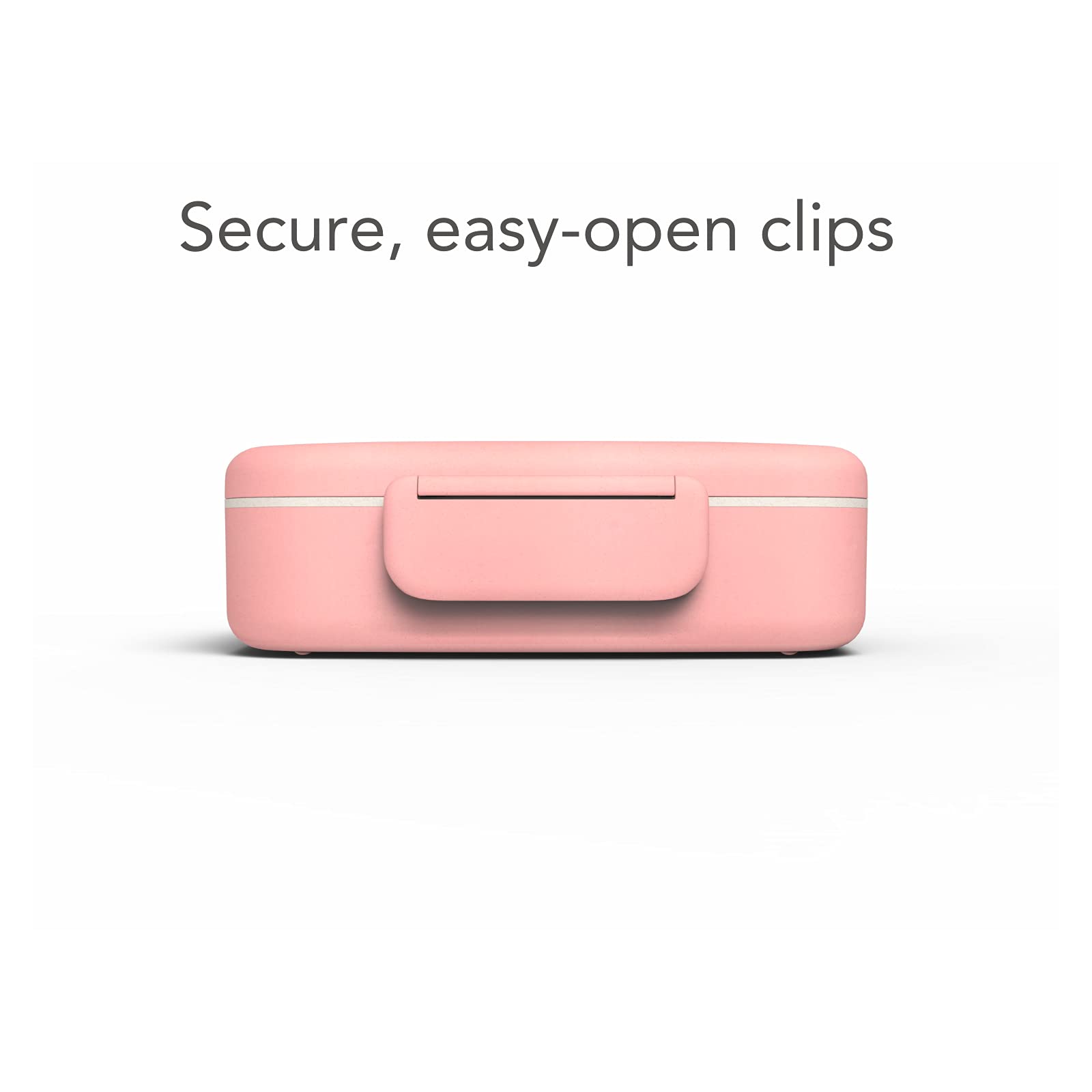 Fenrici Bento Lunch Box For Girls & Teens, Made with Plastic-Free Wheat Straw, Utensils Included, 5 Compartments, Best Lunch Box, BPA-Free Bento, Microwave and Dishwasher Safe, Pink