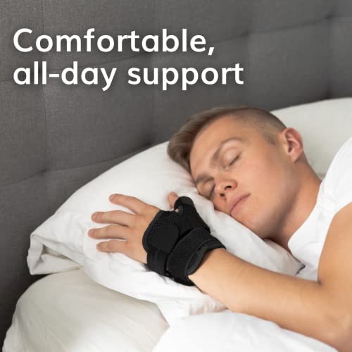 BraceAbility Trigger Thumb Splint - Jammed, Sprained or Broken CMC Joint and Wrist Spica Support Brace for Tendonitis Treatment, Arthritis Pain Relief, Carpal Tunnel Stabilizer for Right or Left Hand