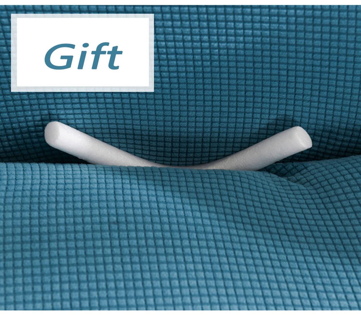 IMYOGI High Stretch Sofa Covers Stylish Polyester Sectional Sofa Slipcovers L Shape Modern Style Sofa Cover Couch Covers Machine Washable Furniture Protector for Living Room -Blue-4 Seater+4 Seater