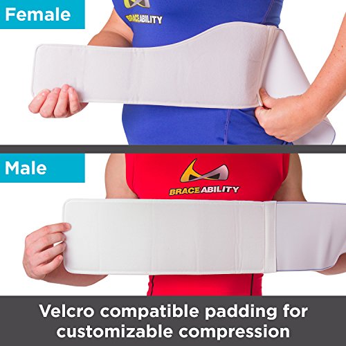 BraceAbility Rib Injury Binder Belt | Women's Rib Cage Protector Wrap for Sore or Bruised Ribs Support, Sternum Injuries, Pulled Muscle Pain and Strain Treatment (Female - Fits 34β-60β Chest)