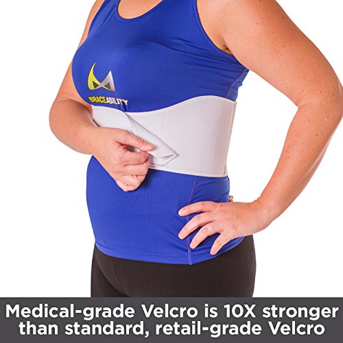 BraceAbility Rib Injury Binder Belt | Women's Rib Cage Protector Wrap for Sore or Bruised Ribs Support, Sternum Injuries, Pulled Muscle Pain and Strain Treatment (Female - Fits 34β-60β Chest)