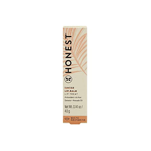 Honest Beauty Tinted Lip Balm | Antioxidant-rich Acai Extracts + Avocado Oil | EWG Certified, Vegan, Cruelty Free | White Nectarine