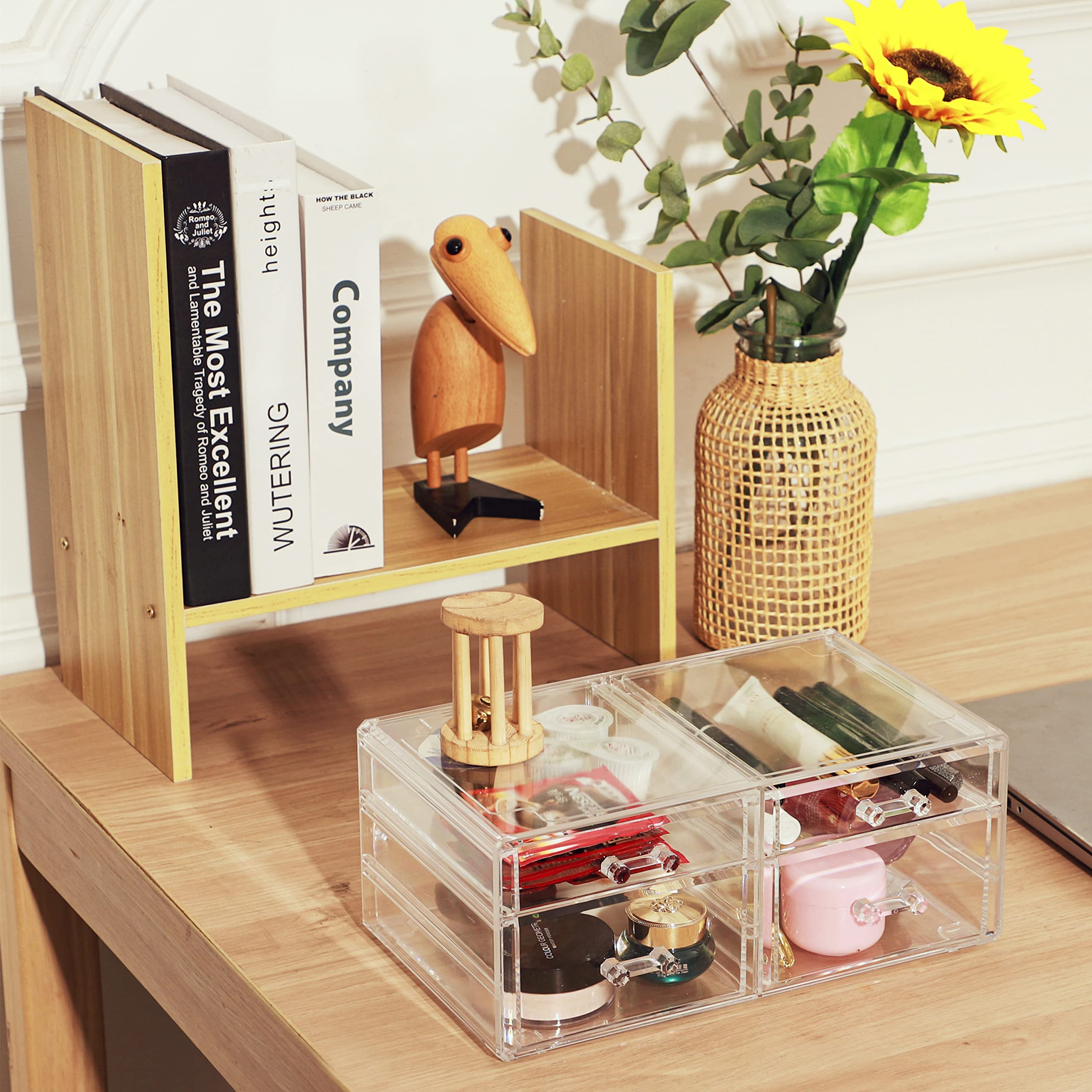 6 Drawers Stackable Makeup Organizer Storage Drawers,Cq Acrylic Bathroom Organizers,Clear Plastic Storage Bins For Vanity,Under sink,Kitchen Cabinets,Pantry,Home Organization and Storage