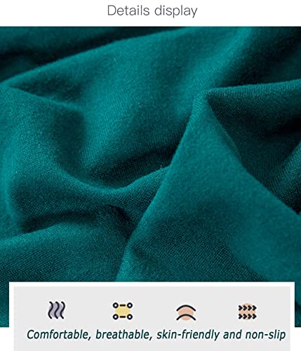IMYOGI High Stretch Sofa Covers Stretch Sofa Cover L Shape Solid Color Sofa Slipcovers Non Slip Washable Couch Covers Stylish Universal Furniture Protector for Kids -Blue-4 Seater+4 Seater