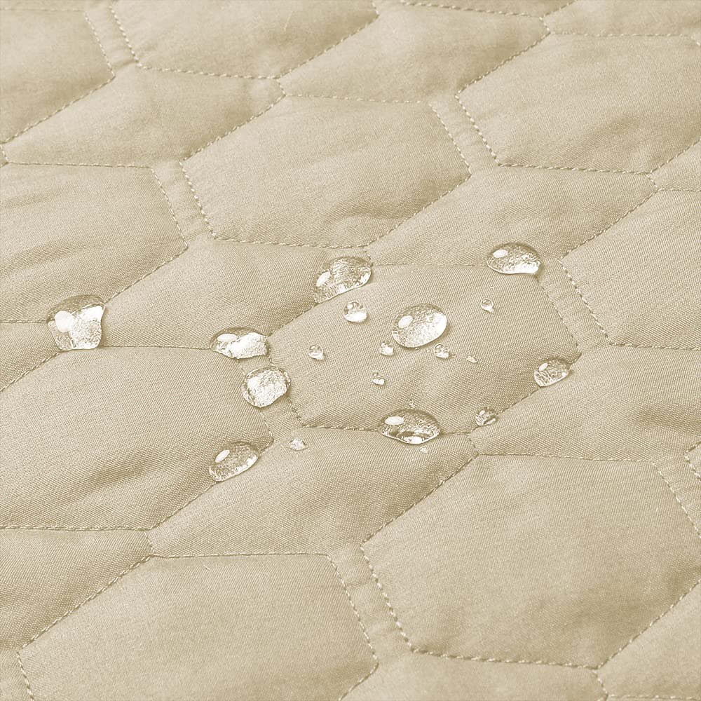 RBSC Home Recliner Sofa Covers 30 Inch Waterproof Slipcovers for Reclining Sofas (Beige, 31" Middle)