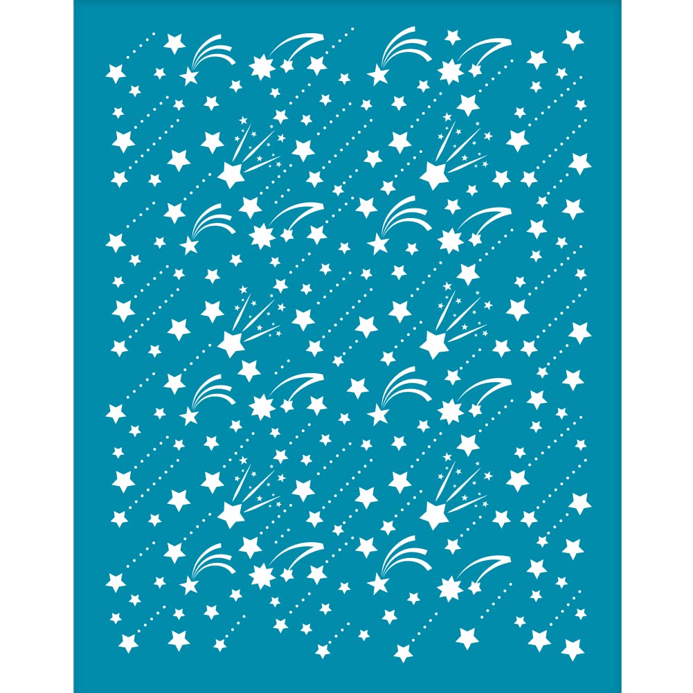 OLYCRAFT 4x5 Inch Meteor Clay Stencils Silk Screen for Polymer Clay Shooting Star Silk Screen Printing Stencils Non-Adhesive Mesh Transfer for Polymer Clay Earrings Jewelry Making