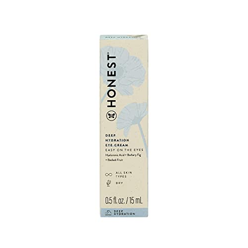 Honest Beauty Deep Hydration Eye Cream with Hyaluronic Acid + Chamomile & Calendula | EWG Certified + Dermatologist Tested + Hypoallergenic & Cruelty Free | 0.5 fl. oz.