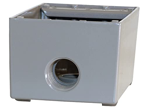 Leviton 5278-CWP Straight Blade Flanged Male Power Inlet Receptacle, 15 A, 125 V, Nylon Face, Body and Strap, Gray & Sigma Engineered Solutions, Gray Sigma Electric 14250 1/2-Inch 3 Hole 1-Gang Box