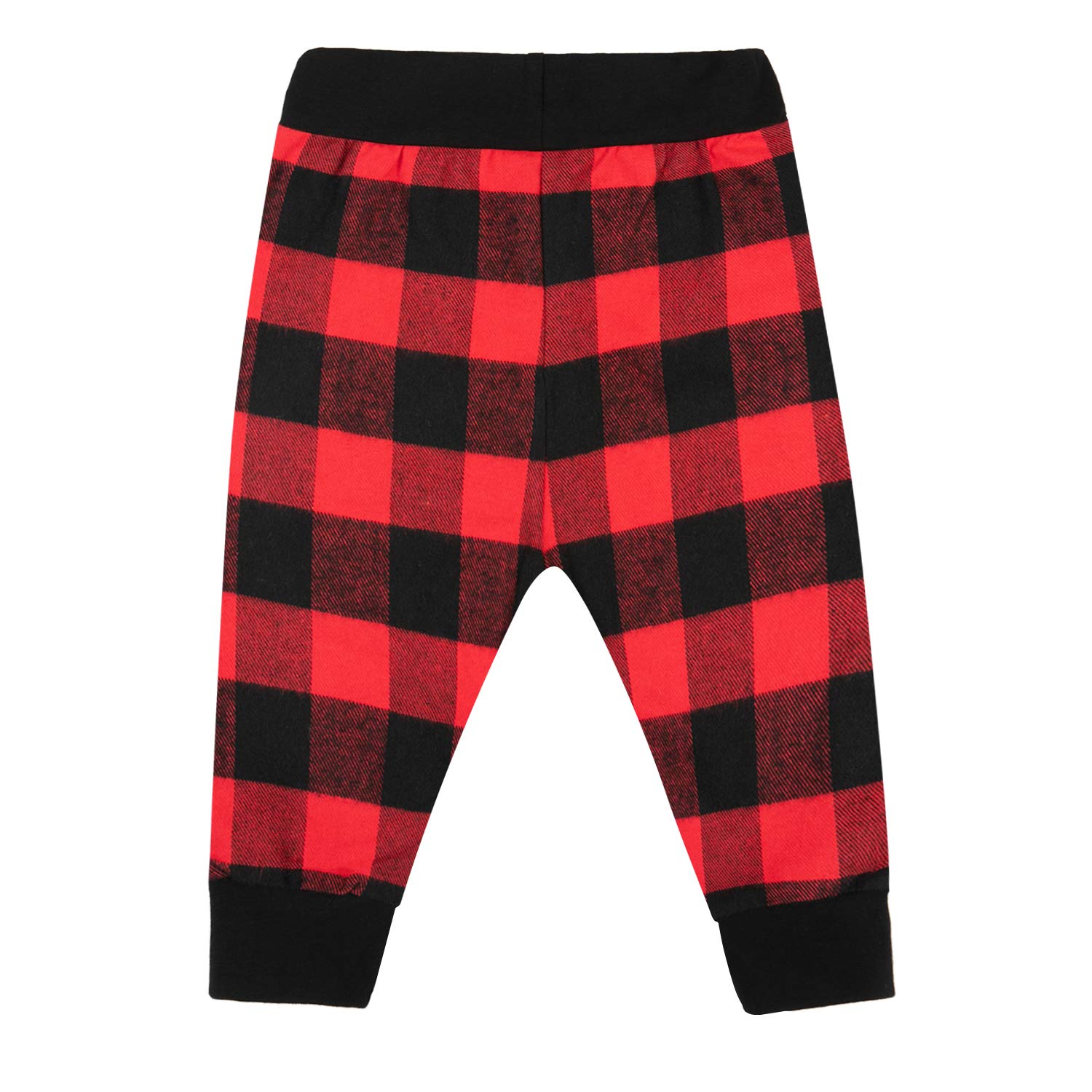 Baby Boys Girls Cute Deer Little Man Long Sleeve Plaid Clothes Outfit Set（0-3Moths）