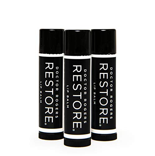 Doctor Rogers - Natural Restore Lip Balm | Plant-Based, Hypoallergenic, Dermatologist Created (3-Pack)
