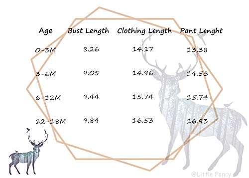 Baby Boys Girls Cute Deer Little Man Long Sleeve Plaid Clothes Outfit Set（0-3Moths）