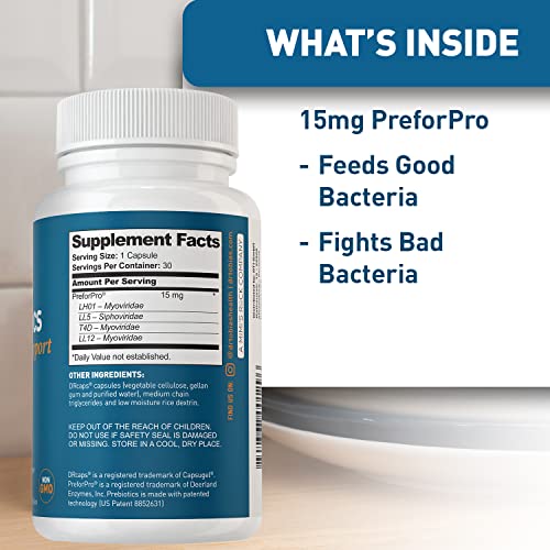 Dr. Tobias Prebiotics โ Helps Support Digestion & Gut Health, Boost Immune System & Feed Good Probiotic Bacteria โ Vegan & Non-GMO Dietary Fiber Supplement โ 1 Daily, 60 Capsules