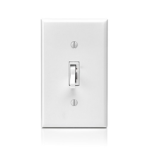 Leviton TSF01-10W Toggle Slide Fan Speed Control, 1.5 A-120VAC @ 60Hz, Single Pole or 3-Way, White
