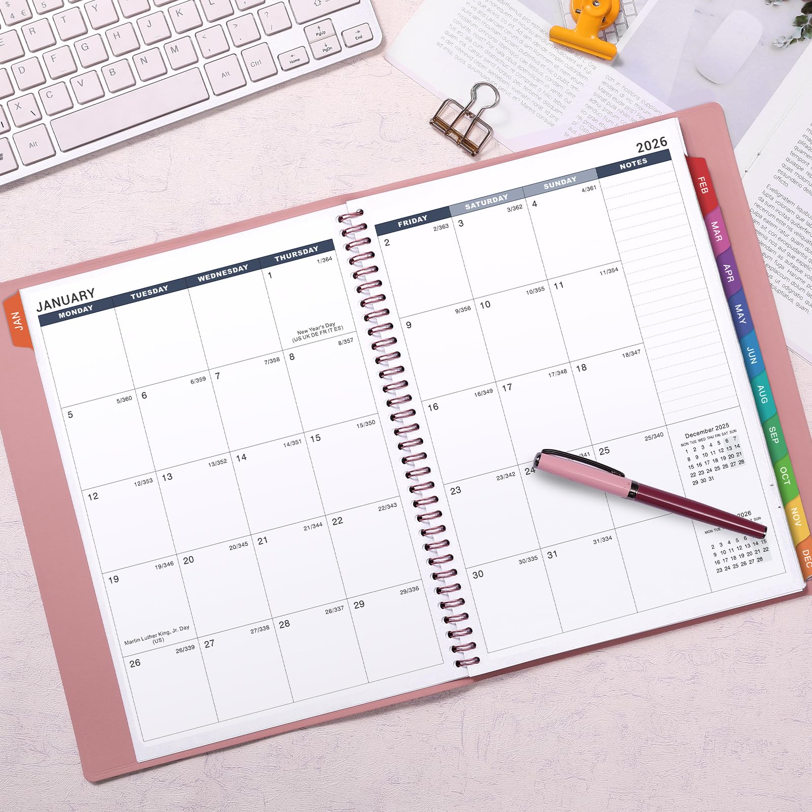 2023 Weekly Appointment Book - Daily Hourly Planner 2023, January 2023- December 2023, 8.4" x 10.6", 15-Minute Interval, Flexible Soft Cover, Twin-Wire Binding, Perfect for Your Life