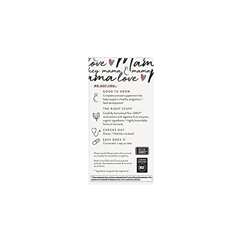 The Honest Company Love the Bump Prenatal Once Daily Supplement | NSF-Certified, Non-GMO | 30 Count Tablets