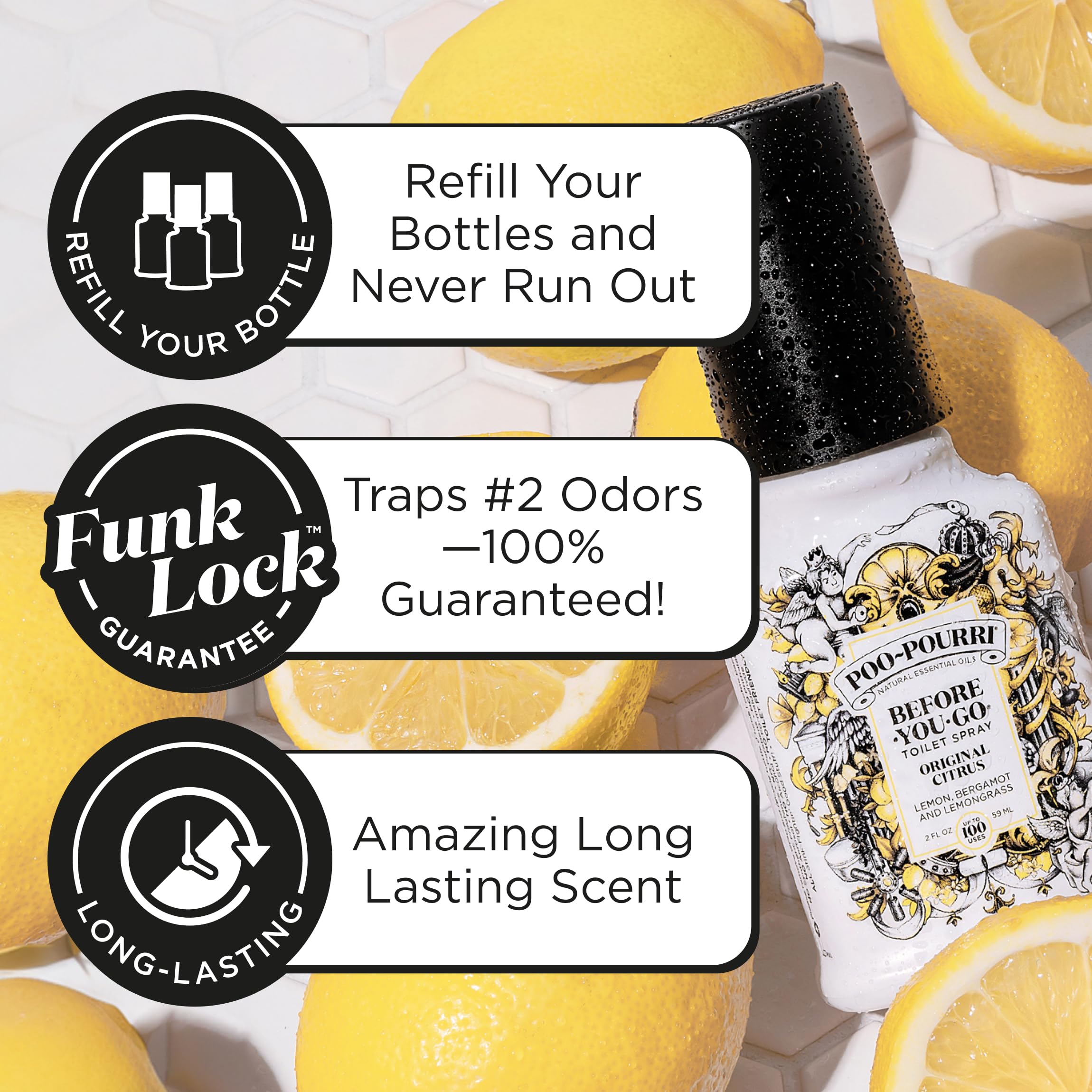 Poo-Pourri Before-You- go Refill Bottle, 16 Fl Oz, Original Citrus 16 Fl Oz