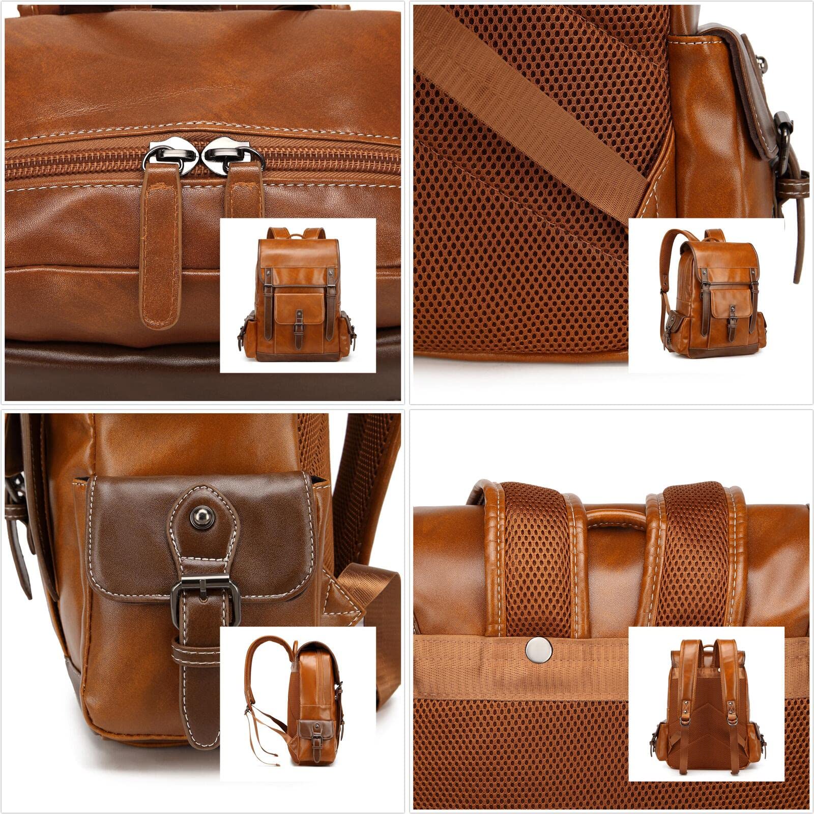 Women's Fashion Designer Backpack,Vegan Leather Backpacks For Work Travel College,Unisex Shoulder Daypack (brown-2218)