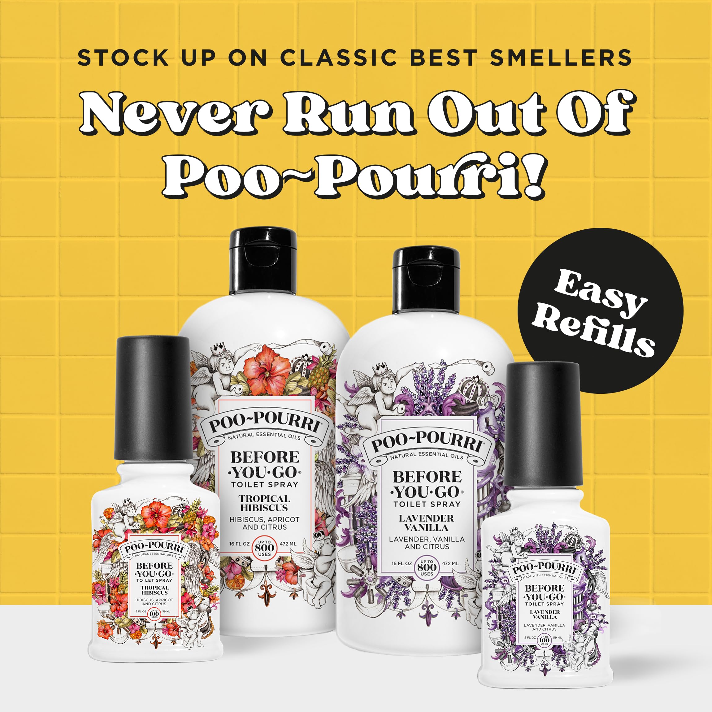 Poo-Pourri Before-You- go Refill Bottle, 16 Fl Oz, Original Citrus 16 Fl Oz