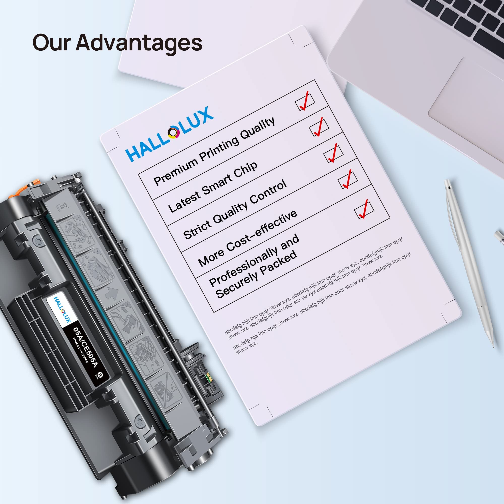 05A Toner Cartridge Compatible for HP 05A CE505A Toner Cartridge for HP P2035 P2035N P2055DN P2055D P2030 P2050 P2055X Printer (05a Toner, 2 Black)