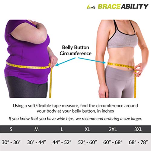BraceAbility Women's Back Brace for Female Lower Back Pain - Lightweight Soft White Elastic Lumbar Compression Support Belt is Discreet Under Clothes for Ladies, Nurses, Walking (Medium)