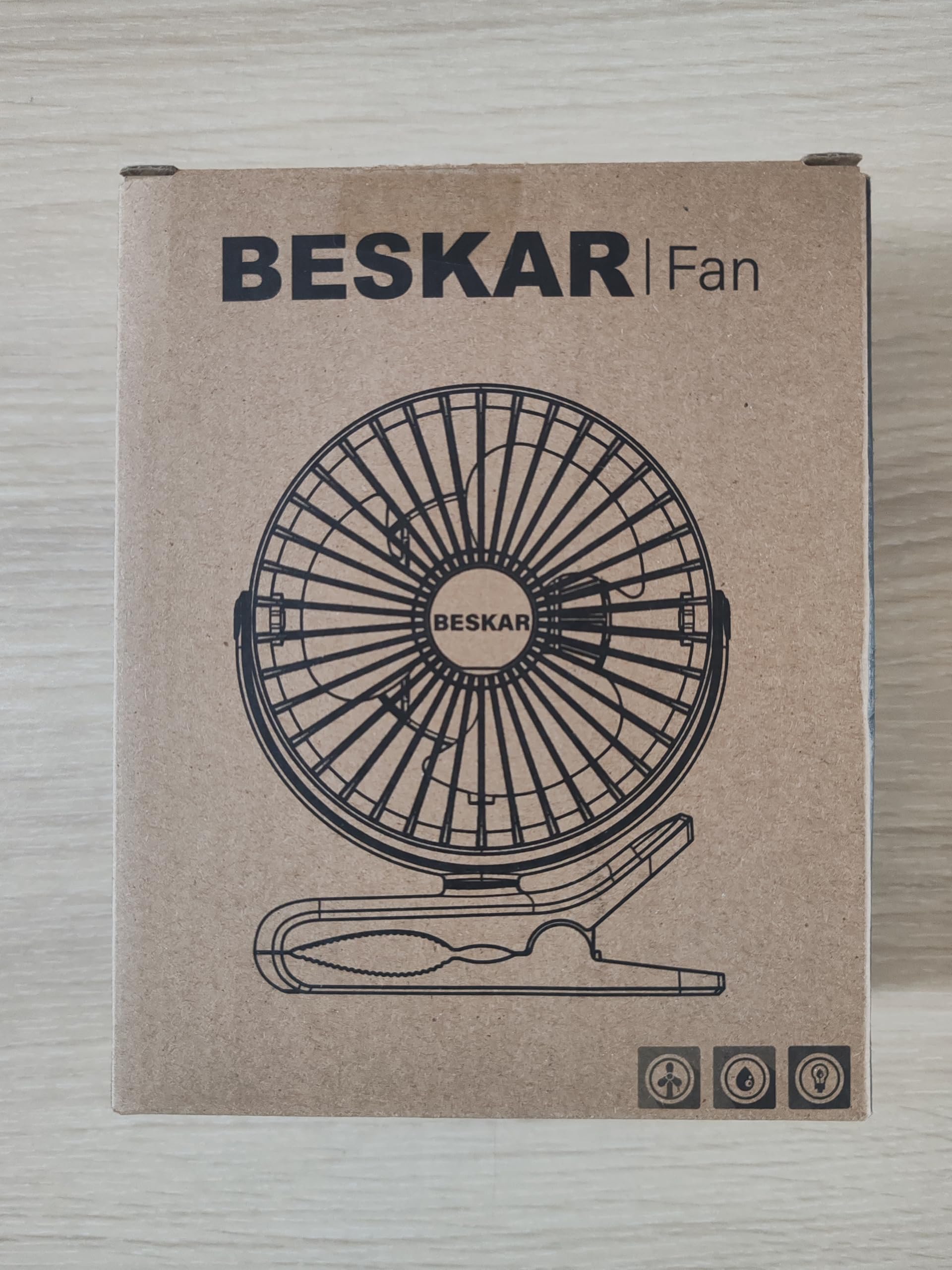 BESKAR 6 Inch Clip on Fan, 3 Speeds Small Fan with Strong Airflow, Clip & Desk Fan USB Plug in with Sturdy Clamp - Ultra Quiet operation for Office Dorm Bedroom Stroller