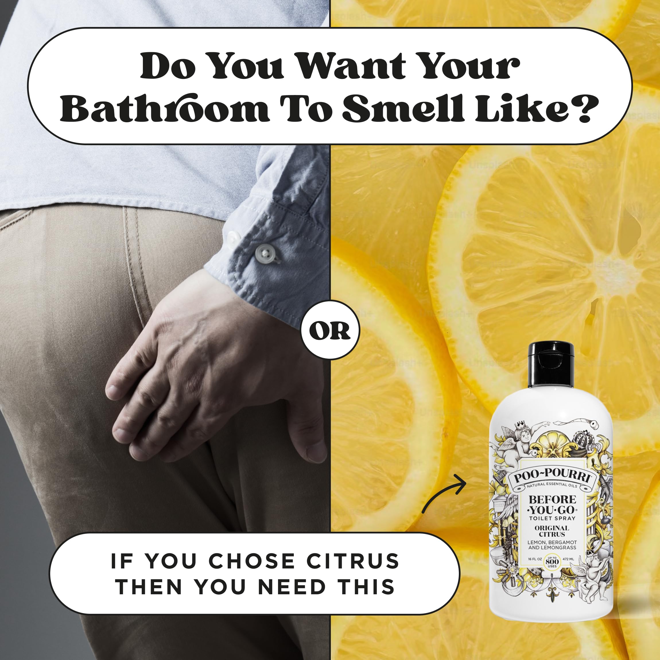 Poo-Pourri Before-You- go Refill Bottle, 16 Fl Oz, Original Citrus 16 Fl Oz