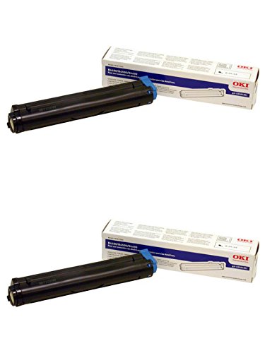 OKI 43502301 Black Toner Cartridge 2-Pack for B4400, B4500, B4550, B4600