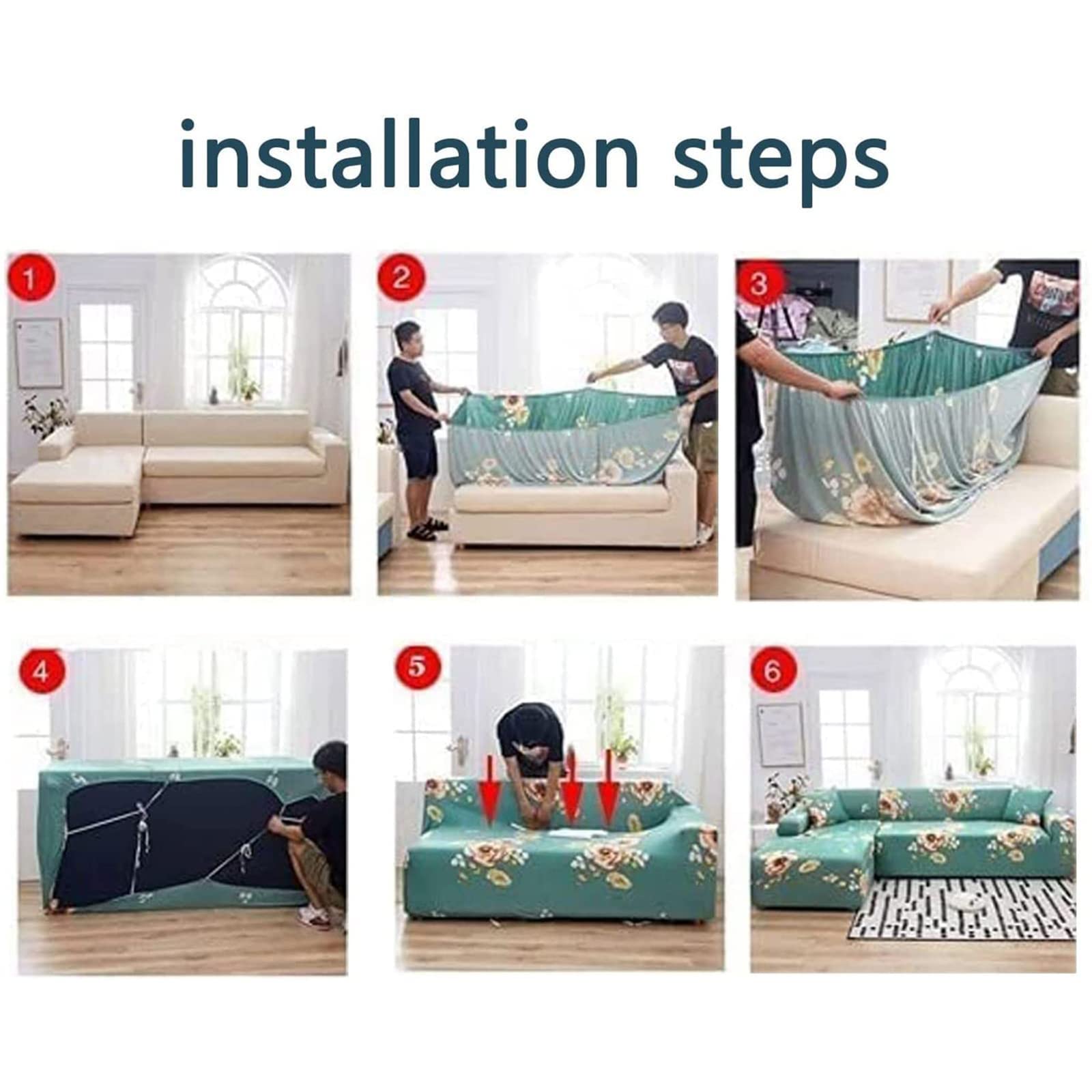 Sectional Couch Covers L Shape,Stretch Velvet Sofa Covers Anti-Slip Sectional Couch Covers,Soft Washable Furniture Protector with Pillowcases for 1 2 3 4 Seater Sofa Cover,Blue,1 Seat(90~140cm)