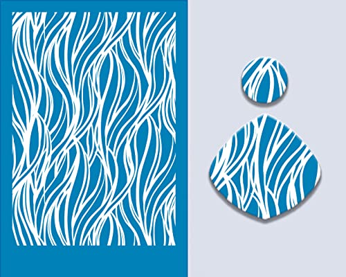 Various Stripe Pattern Silk Screen Printing for Polymer Clay Earrings- Reusable Silkscreen Stencil for Polymer Clay - Polymer Clay Silk Screen Tool- Jewelry Earring Silk Screen (BCW095)