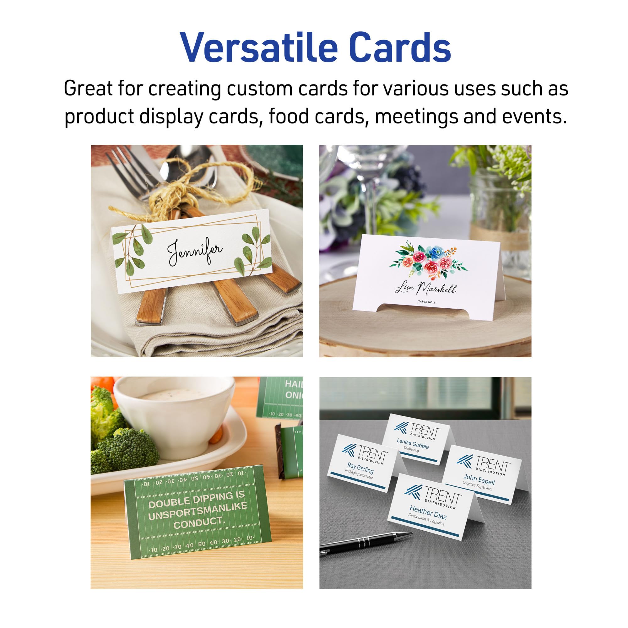 Avery Small Place Cards, Laser & Inkjet Printers, 150 Printable Cards, Textured (5011)