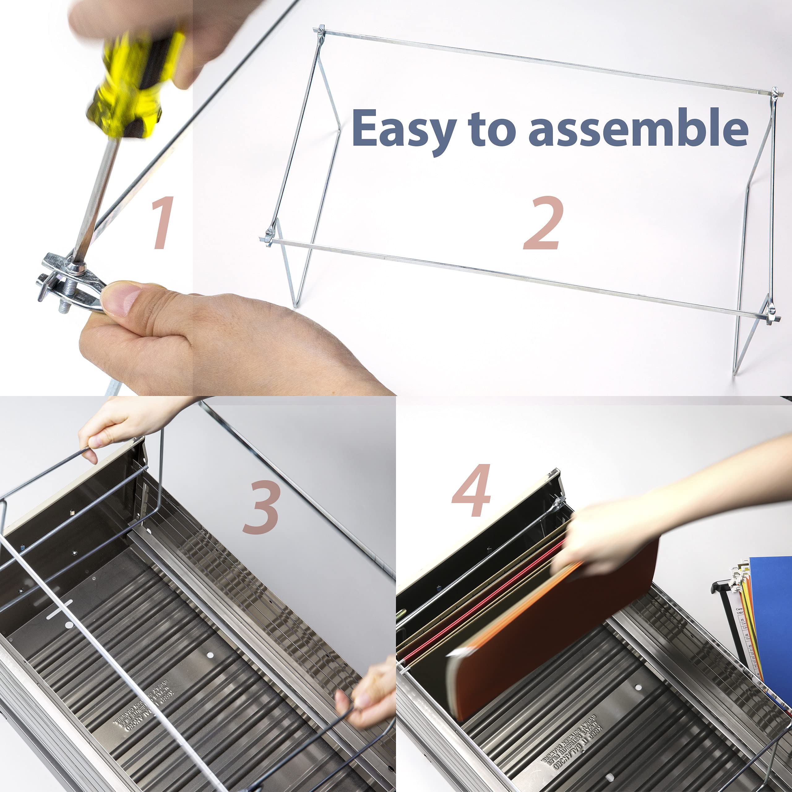 Officemate Hanging File Frames, Letter Size, Steel, 6 Pack (98620)