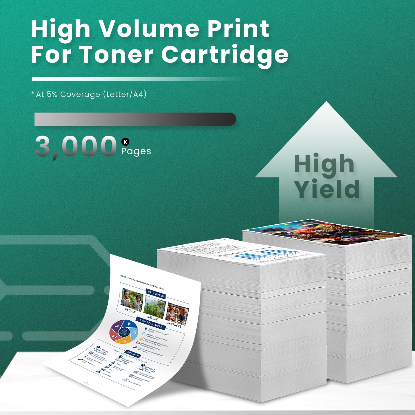 GREENBOX Compatible Toner Cartridge Replacement for Brother TN660 TN-660 TN630 for Brother HL-L2300D DCP-L2520DW DCP-L2540DW HL-L2360DW HL-L2320D HL-L2380DW MFC-L2707DW Printer (2 Black)