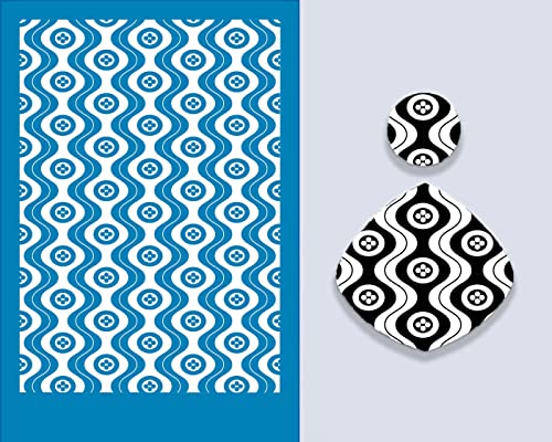 Stripe Design Reusable Silkscreen Stencil for Polymer Clay - Silk Screen Printing for Polymer Clay Earrings- Polymer Clay Silk Screen Tool- Jewelry Earring Silk Screen (BCW161)