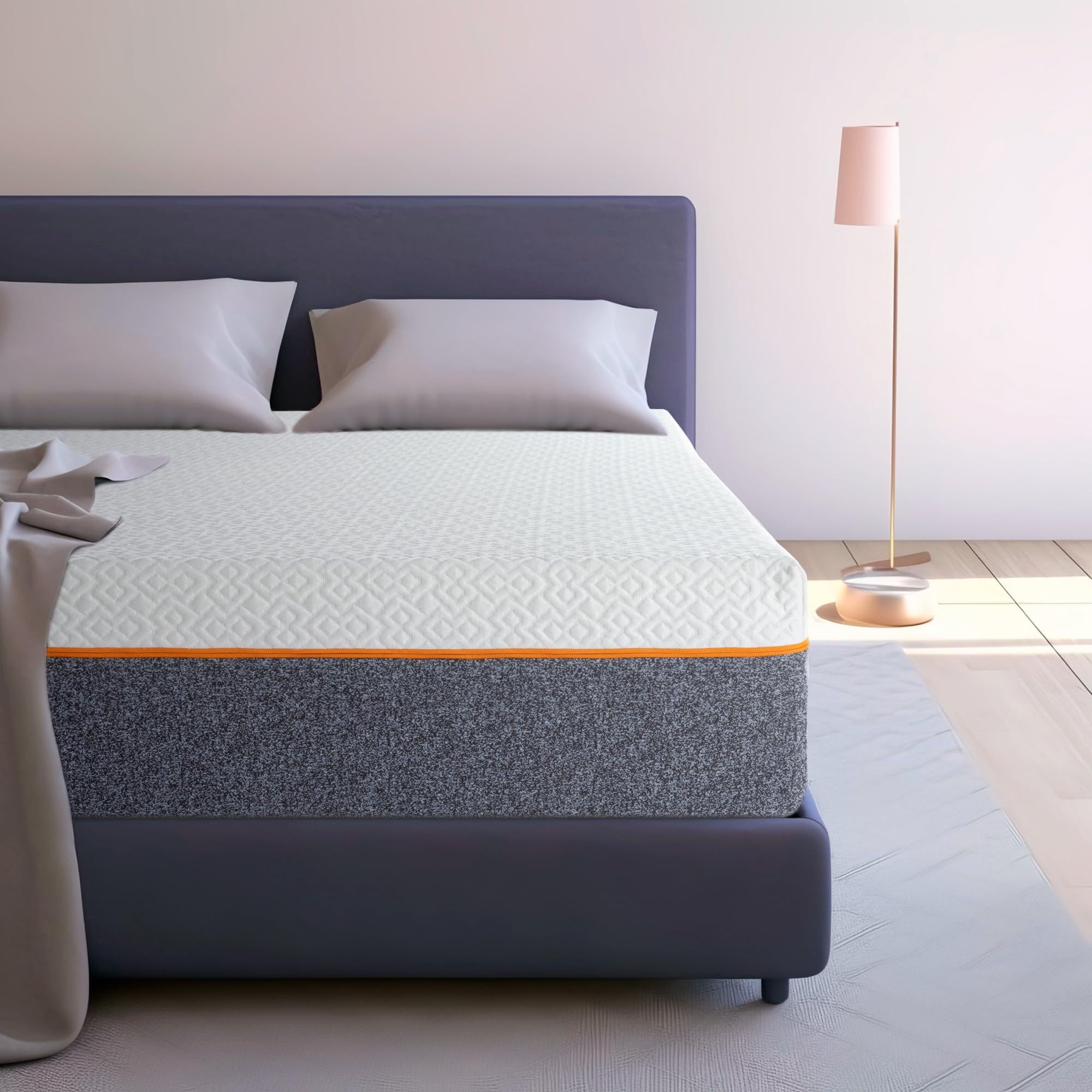 Askme Queen Mattress 10 Inch Memory Foam Mattress Bed in a Box,Medium Soft Cooling Gel Green Tea Queen Size Mattress with Breathable Soft Fabric Cover CertiPUR-US Certified Pressure Relieving 60"×80"