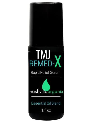 Dr. A's TMJ Remed-X Rapid Relief Serum | Deep Muscle & Jaw Tension Essential Oil Cream | Organic TMJ Relief Product | Eases Teeth Grinding Roll-On Bottle 1oz