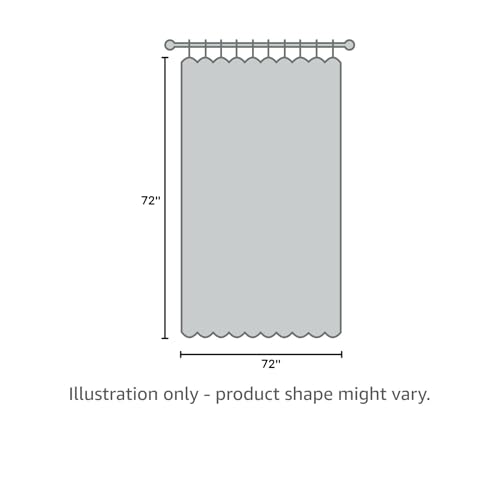ARICHOMY Shower Curtain Set Waffle Weave Curtain Fabric Shower Curtain Set 250GSM with 12 pcs Hooks Grey