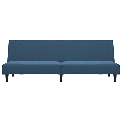 loibinfen 2-Seater Modern Sofa Bed Blue Velvet, 78.7"x39.4"x12.6" (Style B)