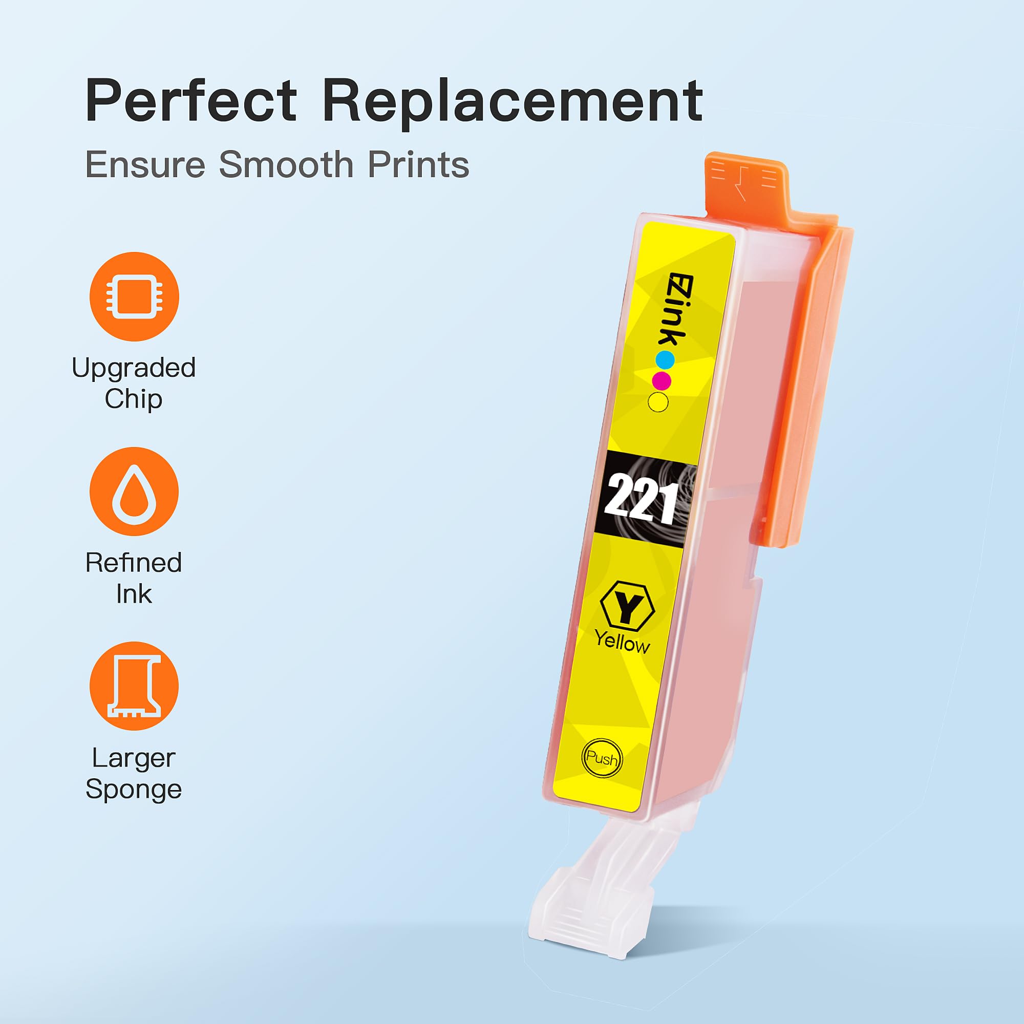 E-Z Ink (TM Compatible Ink Cartridge Replacement for Canon PGI220 PGI-220 CLI221 CLI-221 to use with MX870 MX860 MP620 MP560 MP980 (4 Large Black, 4 Cyan, 4 Magenta, 4 Yellow, 4 Small Black) 20 Pack