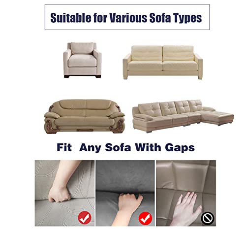 DuANgu 1 2 3 4 Seater Sofa Cover Stretch Sofa Slipcovers Stylish Machine Washable Furniture Protector for Living Room -Blue-4 Seater(235-300cm)