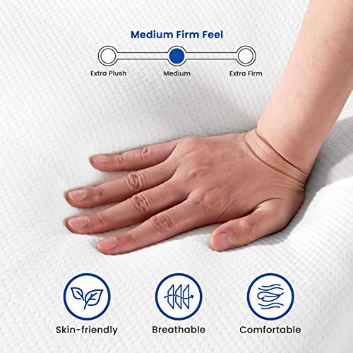 VICTORAGE 10 Inch Gel Memory Foam Mattress, Cooling Gel Bed Mattress, CertiPUR-US Certified, Mattress in a Box, Pressure Relief, Made in USA, Medium Plush, Queen Size Memory Foam Mattress