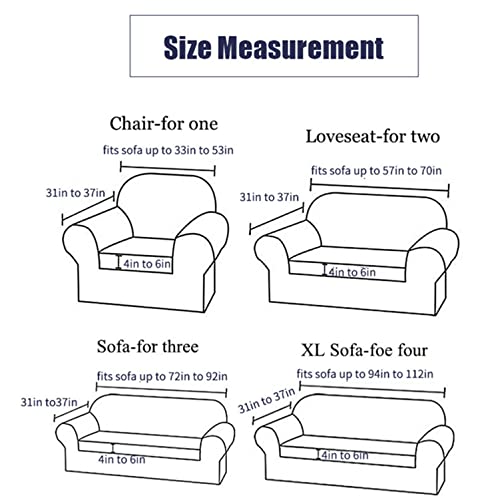 DuANgu 1 2 3 4 Seater Sofa Cover Stretch Sofa Slipcovers Stylish Machine Washable Furniture Protector for Living Room -Blue-4 Seater(235-300cm)