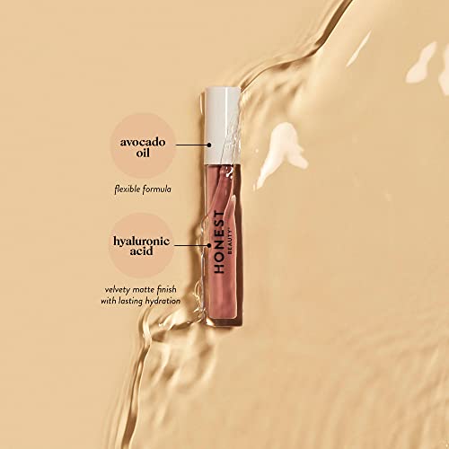 Honest Beauty Liquid Lipstick, Forever with Avocado oil + Hyaluronic Acid |Lasting Hydration | EWG Certified + Dermatologist tested & Vegan + Cruelty free | 0.12 fl. oz.